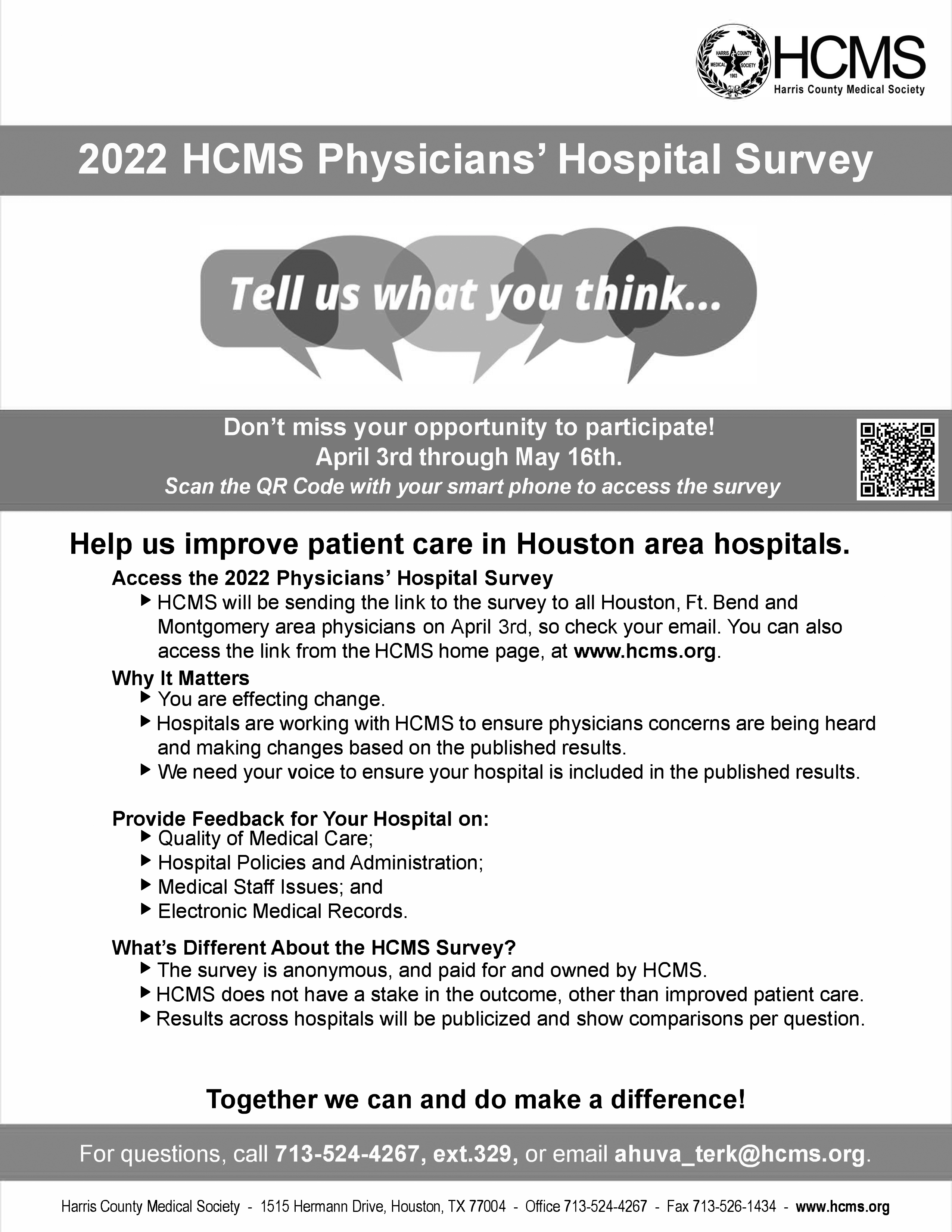 HCMS Physicians Hospital Survey